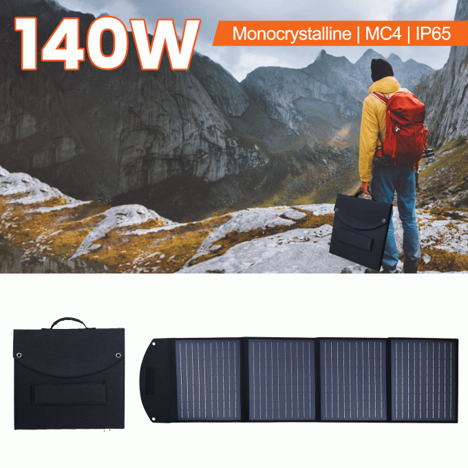 140W 12V Waterproof Portable Solar Panel Module Monocrystalline Silicon ...