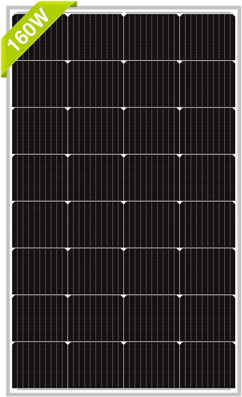 160W Off Grid Monocrystalline PV Cell Module Mono Poly Solar Panel 12V
