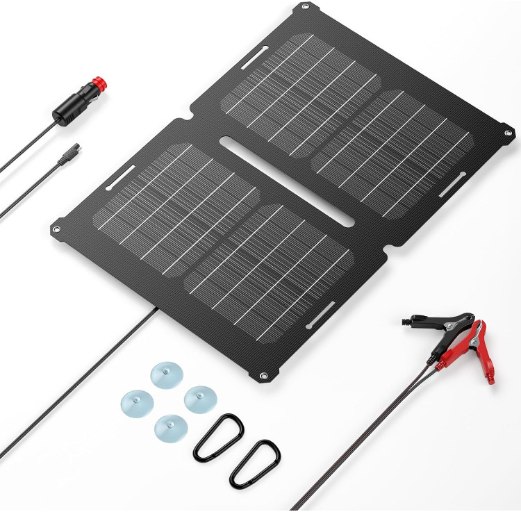 Trickle Power Portable Solar Charger Maintainer 12V 25W for different ...