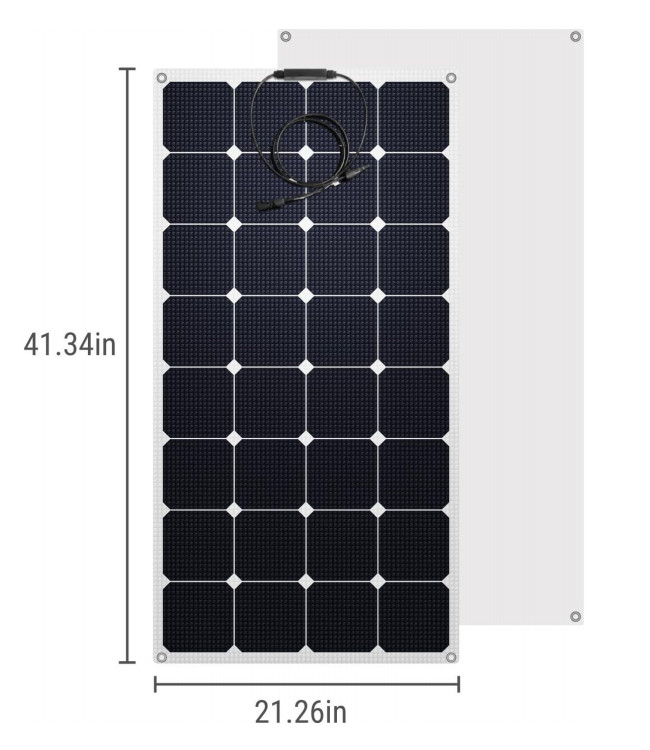 Monocrystalline Semi Flexible Solar Panel Modules 100W 12 Volt OEM